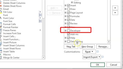 Enable Or Show Developer Tab In Excel For Vba Excel Programming Youtube