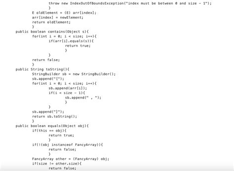 Solved Add The Following Two Methods To The Fancyarray