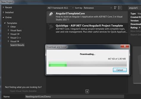 Create Angular Application Using Net Core Template In Visual Studio
