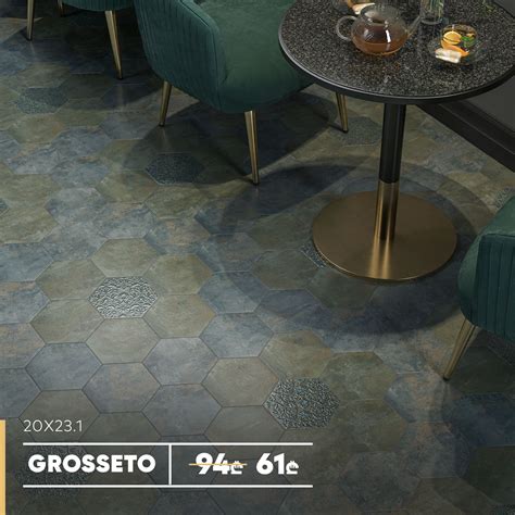 Kerama ისარგებლეთ 𝟑𝟎 იანი ფასდაკლებით 𝐆𝐫𝐨𝐬𝐬𝐞𝐭𝐨 ს სერიაზე 🔸 Grosseto ექვსკუთხა ფორმის
