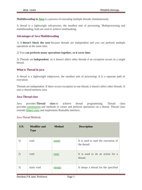 Java Unit4 Pdf Port Computer Networking Internet Protocol Suite