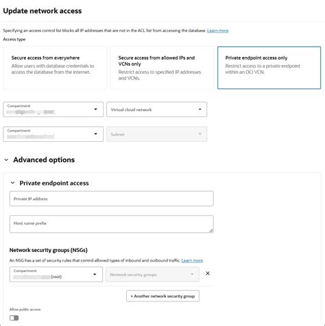 Configure Network Access With Private Endpoints