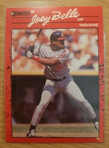 1990 Donruss Albert Joey Belle Rookie 390 Cleveland Indians Ebay