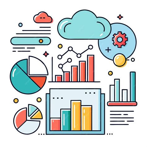 Colorful Data Charts And Graphs In A Minimalist Design Premium Ai
