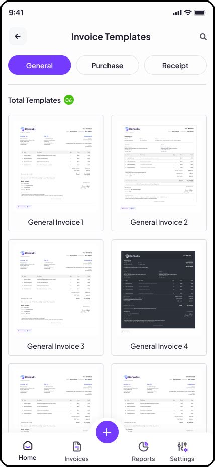kanakku invoice and billing management react native template by dreamstechnologies