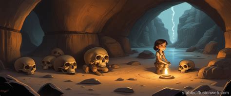 Vibrant Comic Art Masterpiece In A Cave Stable Diffusion Online