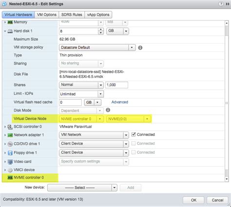 Virtual NVMe And Nested ESXi 6 5