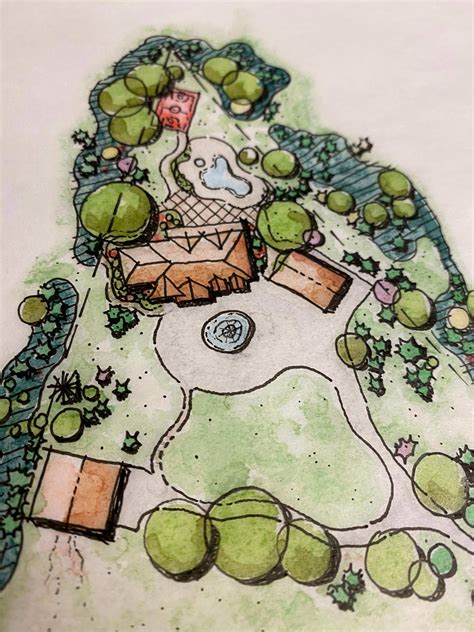 How To Draw A Landscape Design