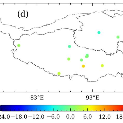 The Bias Of Annual Mean Temperature Between In Situ Observations Obs Download Scientific