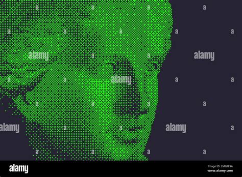 Modern Creative Colored Graphic Sculpture With Dark Background Digital Texture With Antique