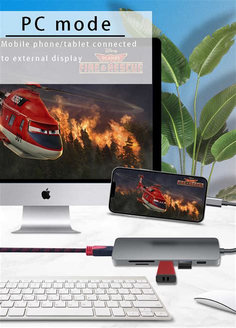 USB TYPE C 6in1 Docking Station Supports Mobile Phones Laptop With Usb C Interface Use It To