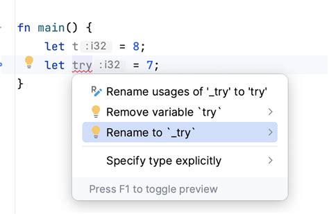 Exception After Renaming Variable By Quick Fix In 20223 · Issue 9450 · Intellij Rustintellij