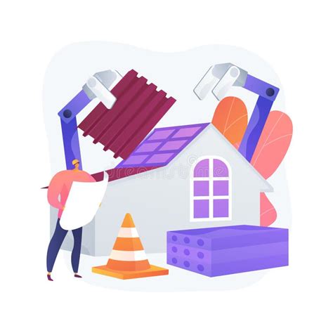 Automated Construction Equipment Abstract Concept Vector Illustration