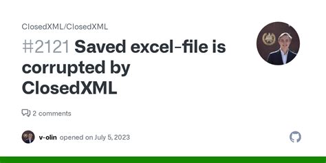 saved excel file is corrupted by closedxml · issue 2121 · closedxml
