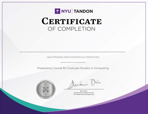 Nyu Tandon Bridge Certificate • Abdullah Khan • Nyu Tandon School Of