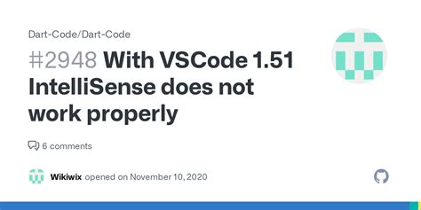 With Vscode 151 Intellisense Does Not Work Properly · Issue 2948 · Dart Codedart Code · Github