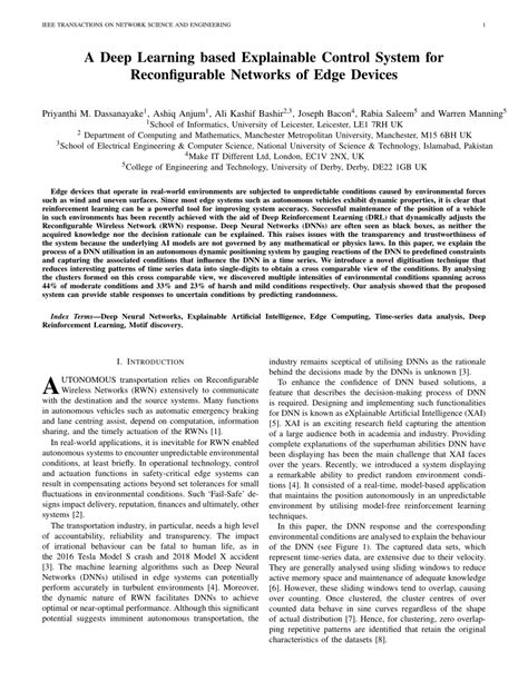 Pdf A Deep Learning Based Explainable Control System For