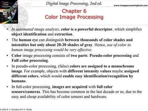 Color Image Processing Pptx Photo Editing Software Computer Software And Applications
