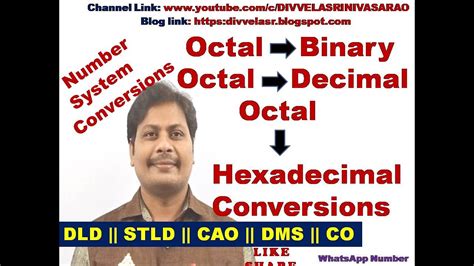 Octal To Binary Conversion Octal To Decimal Conversion Octal To Hexadecimal Conversion