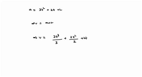SOLVED A At Time T The Acceleration Of A Particle Is Given By A V B The Velocity Of A
