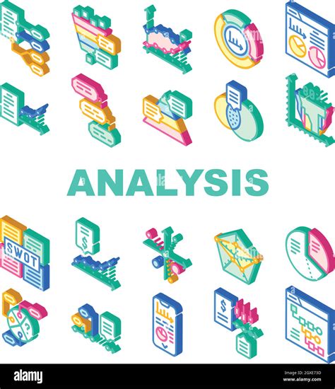 Data Analysis Diagram Collection Icons Set Vector Stock Vector Image And Art Alamy
