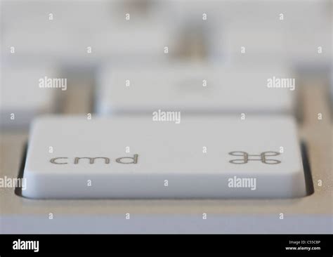 Command Apple Key Cmd On A Mac Keyboard Close Up Stock Photo Alamy