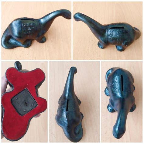 Vintage rare coin box coin bank money box money bank piggy bank 興趣及遊戲 收藏品及紀念品 古董收藏