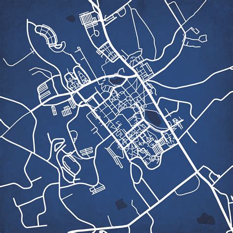University Of Connecticut Campus Map Art By City Prints The Map Shop