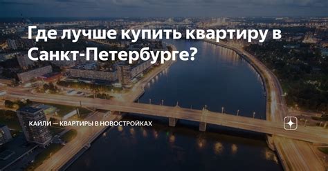 Где лучше купить квартиру в Санкт Петербурге Кайли — квартиры в новостройках Дзен