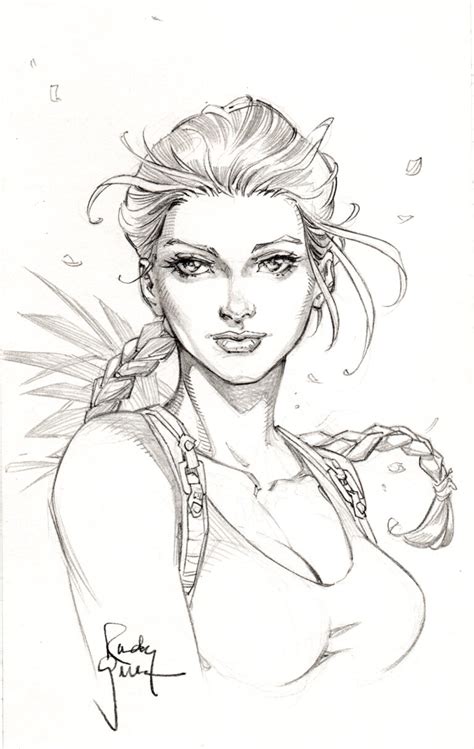 Lara Croft Head Randy Green Art