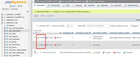 Usar PhpMyAdmin Para Modificar Campos En Tablas De Bases De Datos