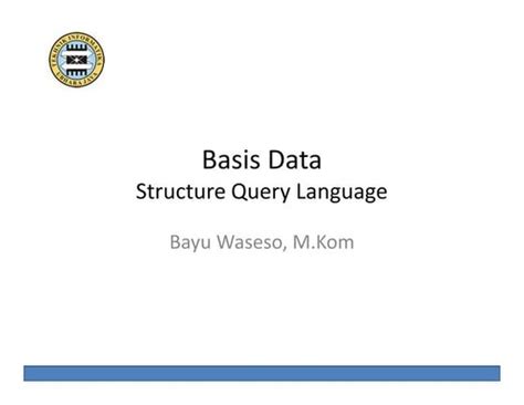 Sql Structured Query Languagepptx