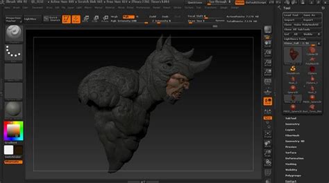 Zbrush Rhino 3 Artes Visuais Minha Evolução Nas