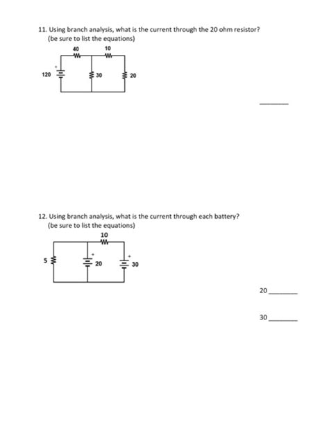 Solved 11 Using Branch Analysis What Is The Current Chegg Com