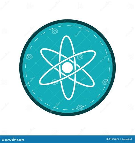 Atom Molecule Structure Model Blue Circle Stock Vector Illustration