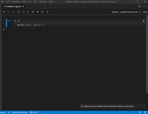 not able to use python jupyter notebook ipynb inside vs code · issue 522 · microsoft vscode