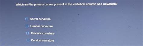 Solved Which Are The Primary Curves Present In The Vertebral
