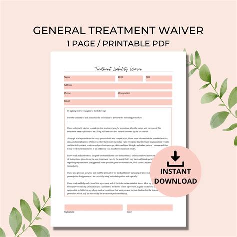 Nail Technician Form Client Intake Form Manicure And Pedicure Form Nail