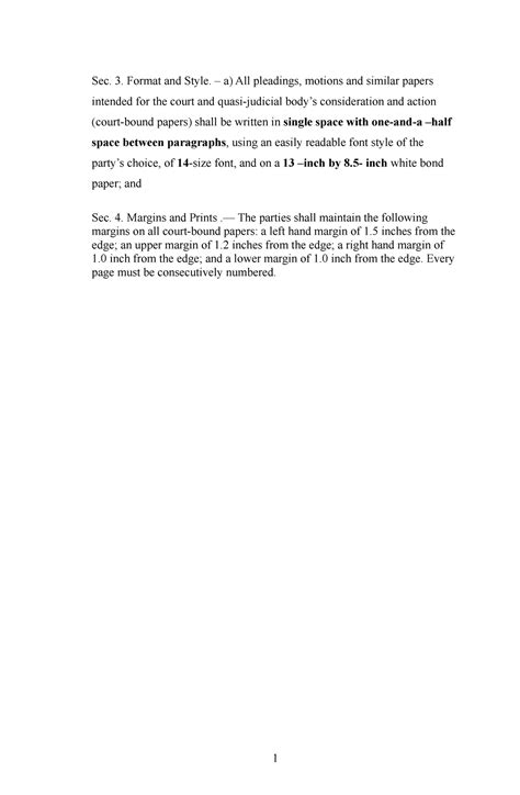 Efficient Paper Format Sec 3 Format And Style A All Pleadings Motions And Similar