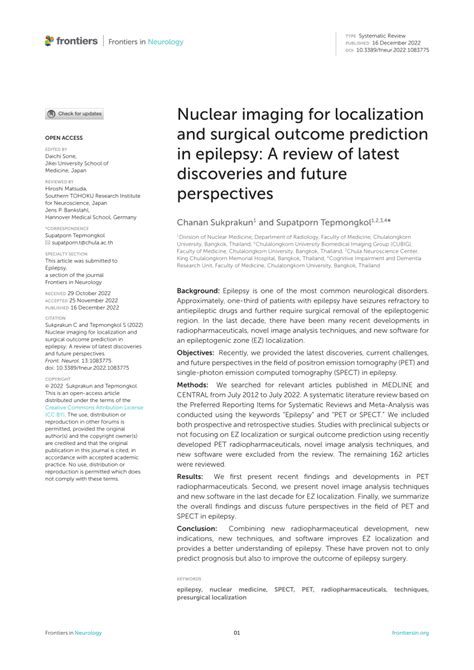 Pdf Nuclear Imaging For Localization And Surgical Outcome Prediction In Epilepsy A Review Of