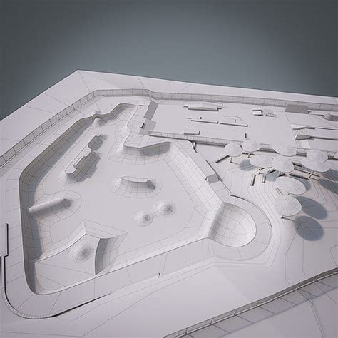 3d Model Skate Park Vr Ar Low Poly Cgtrader