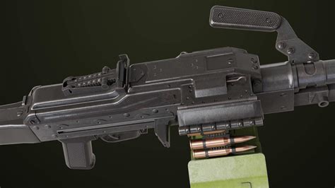 Machine Gun 11 Metal All Pbr Unity Ue Textures 3d Model By Eight Vertex