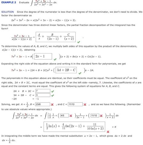 Solved Example 2 Evaluate 7x 3x 1 Dx 2x3 3x2 2x