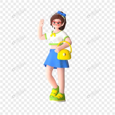 가방을 든 소녀 Png 일러스트 무료 다운로드 Lovepik