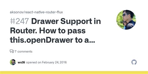 Drawer Support In Router How To Pass Thisopendrawer To A Component