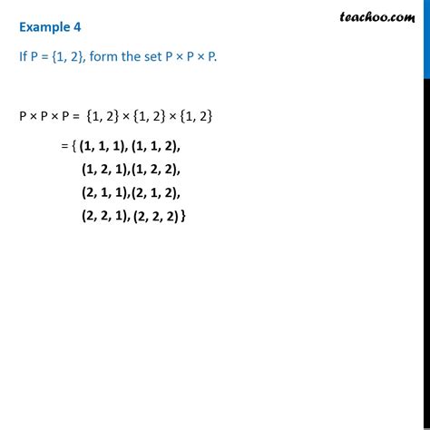 Example 4 If P {1 2} Form The Set P X P X P Class 11
