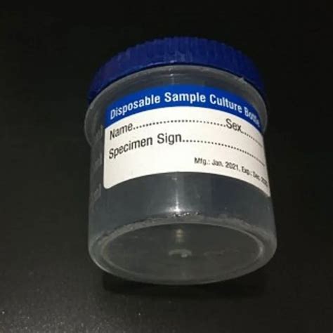 Plastic 30ml Disposable Urine Sample Container For Laboratory At 1 65 Piece In Valsad