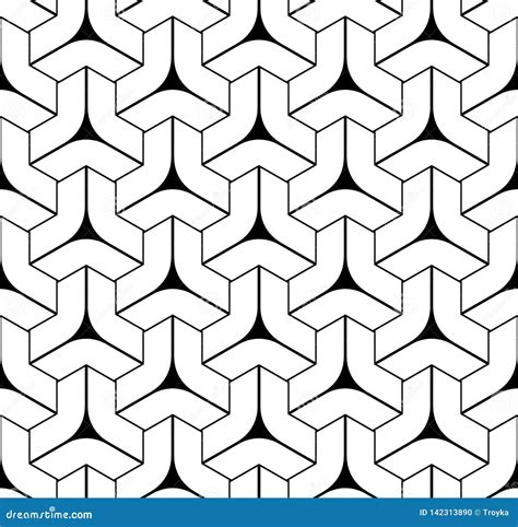 Seamless Geometric Isometric Pattern 3d Illusion Stock Vector