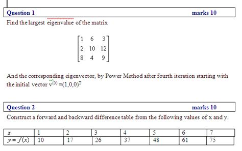 Find The Largest Eigenvalue Of The Matrix And The