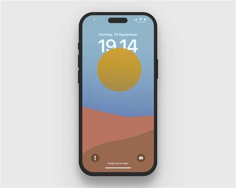 Iphone Depth Effect Wallpaper Minimalistic Sunset Art For Ios16 Etsy